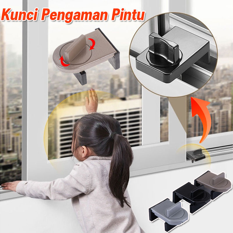 Jual [COD] Kunci Jendela Geser Sliding Window Door Locks Pengaman Laci ...