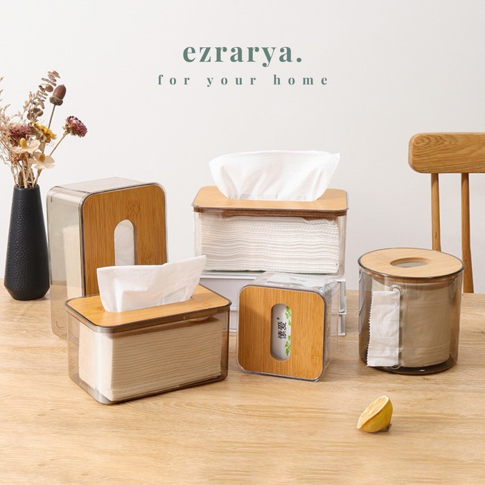 Jual Kotak Tisu Bambu Minimalis D43/D58 Tissue Box Nordic Style / Kotak ...