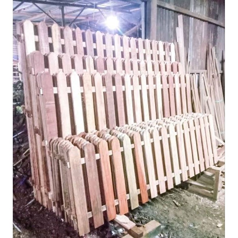 Jual Pagar Kayu Tinggi 50 Cm Pembatas Ruangan Untuk Taman Beranda Pagar ...