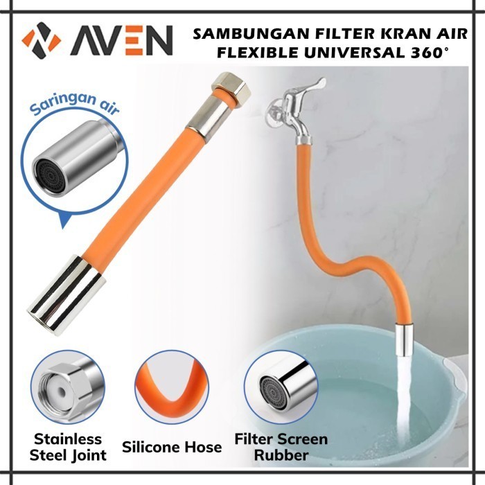 Jual AVEN Sambungan Selang Flexible 20cm 30cm 50cm Extender Kran Air ...