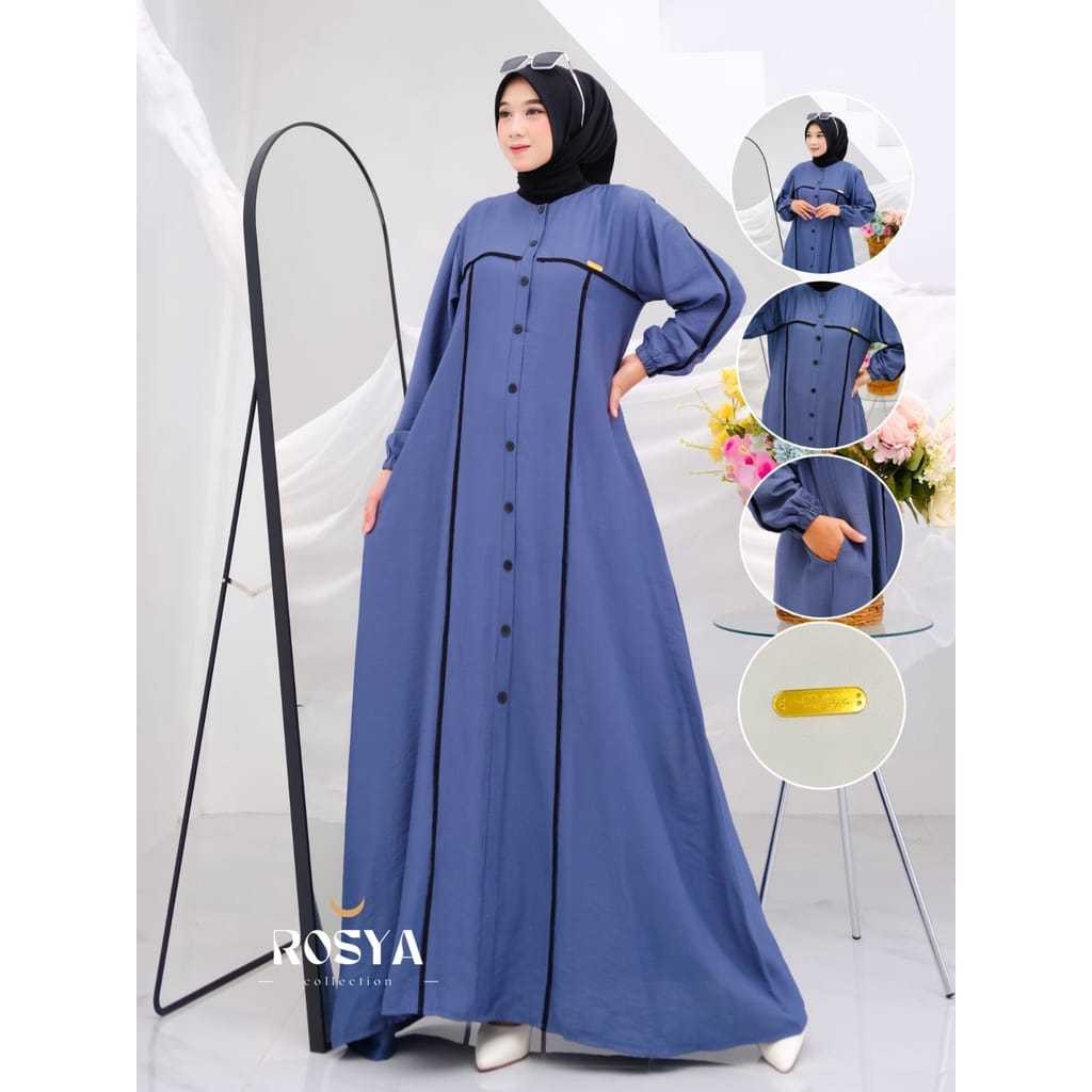Jual B1 SHELINA DRESS POLO LINEN JUMBO BAJU GAMIS LEBARAN 2025 POLOS KEKINIAN DRESS BIG SIZE ...