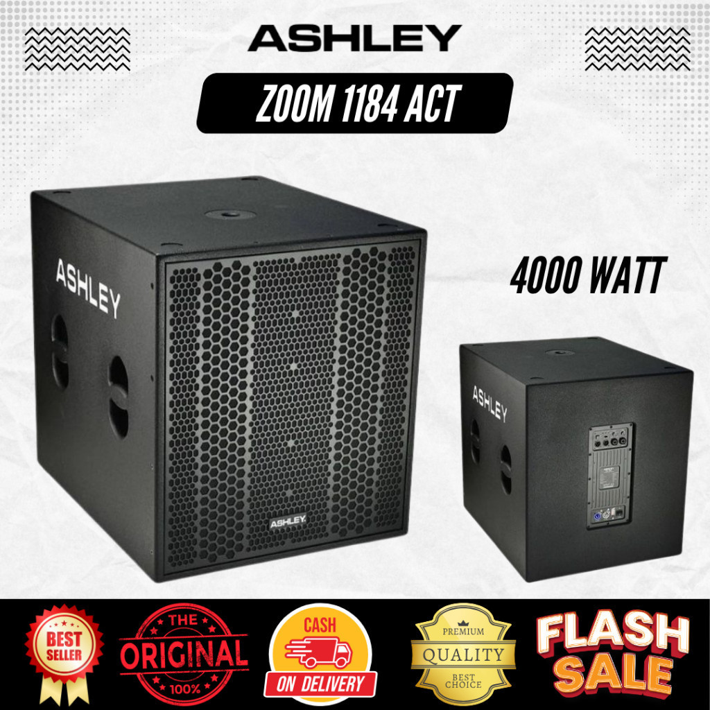 Jual Subwoofer Aktif Ashley Zoom 1184 ACT 4000 WATT Original | Shopee ...