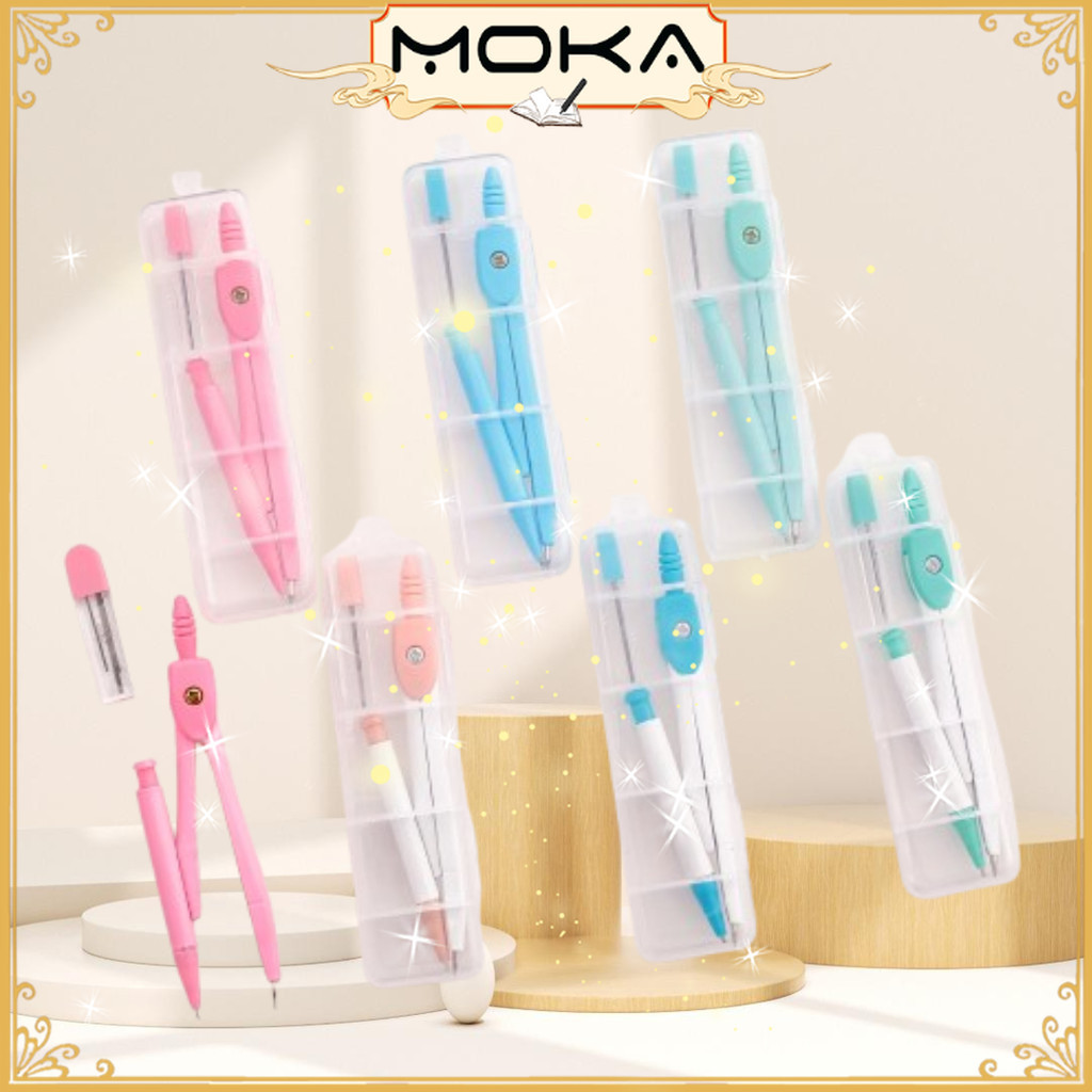 Jual MOKA Alat Bantu Untuk Belajar Geometri / Jangka Sekolah Dengan Isi ...