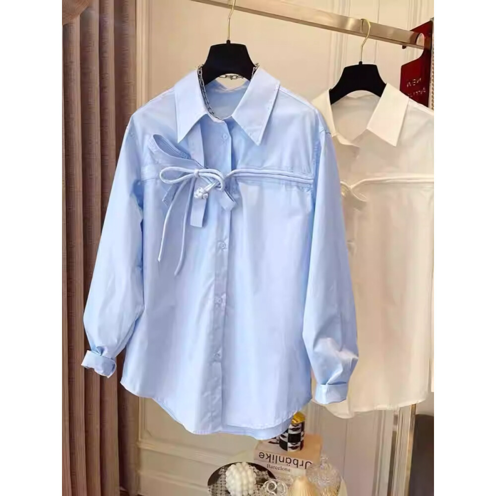 Jual Atasan Lengan Panjang | Kerah Colar Terdapat Variasi Tali Bagian ...