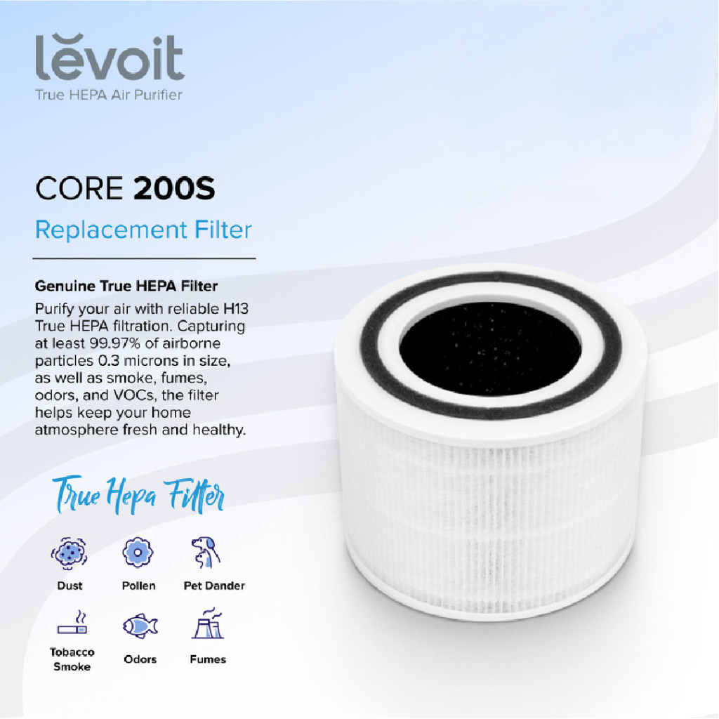 Jual Levoit Core 200S Replacement Filter True HEPA 3-Stage H13 Original ...