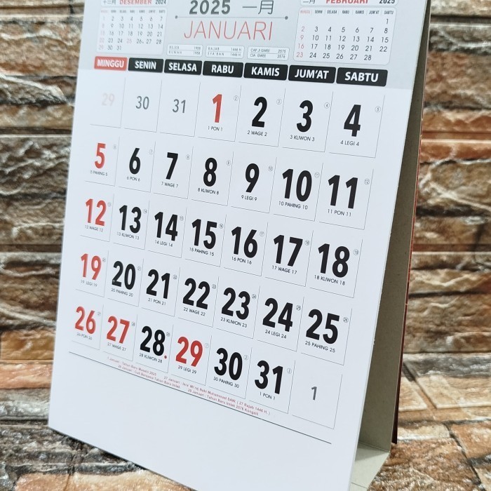 Jual Kalender Meja KERJA Khusus Penanggalan (tanpa gambar) model tinggi ...