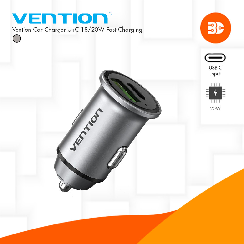 Jual VENTION Car Charger Two Port A+C 20W | Shopee Indonesia