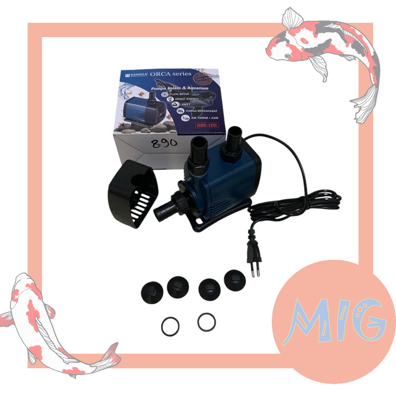 Jual pompa air celup aquarium KANDILA ORCA ORC 105 orc105 kolam ikan pompa air pompa celup water ...