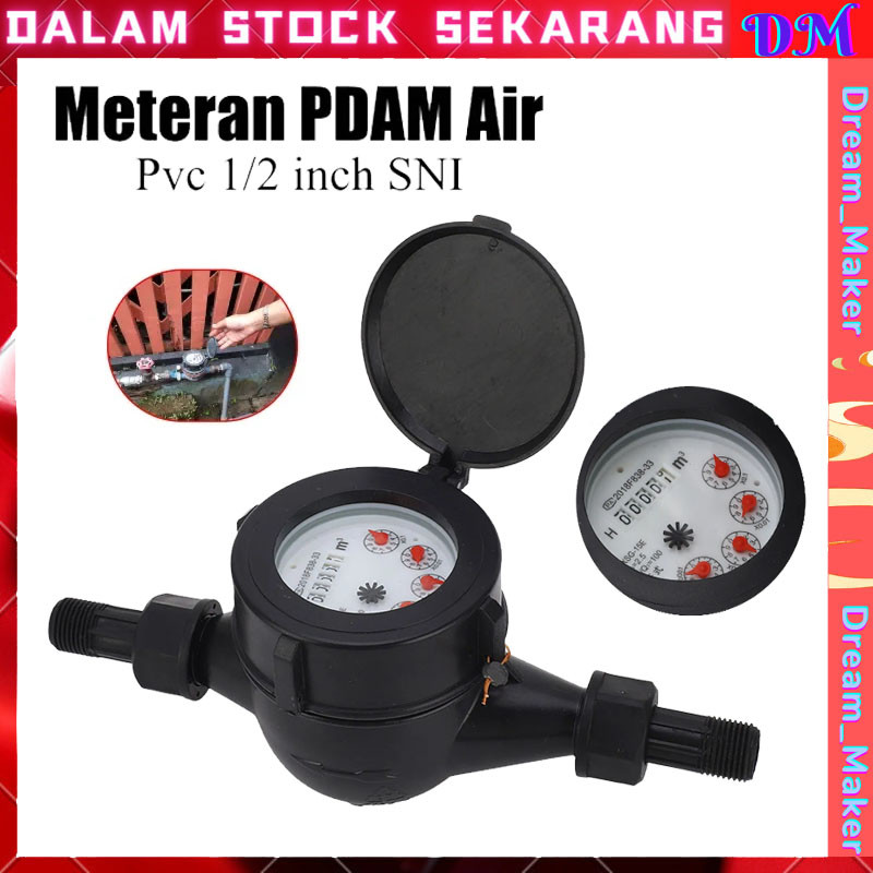 Jual 【Ready stok】Meteran Air PVC 1/2” Merk IMD / Meteran IMD / Meteran Air PDAM PAM / PVC Water ...