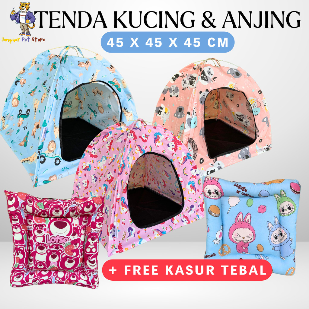 Jual TENDA KUCING MOTIF FREE KASURNYA 45X45 TENDA KUCING BESAR ANTI AIR ...