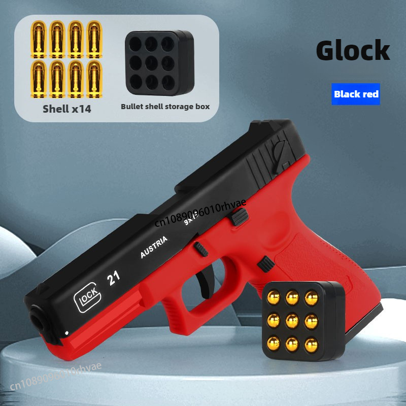 Jual Glock Shell Throwing Toy Gun Automatic Reloading Soft Shell Gun ...