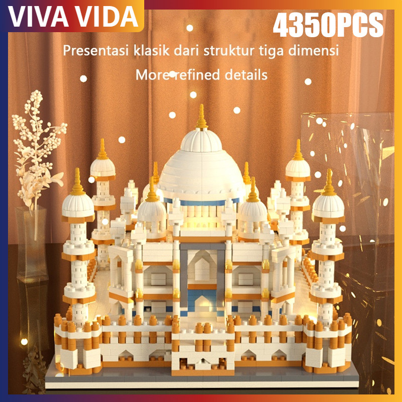 Jual Blok bangunan Taj Mahal / 4350PCS Minicraft Brick Block city-Induk ...