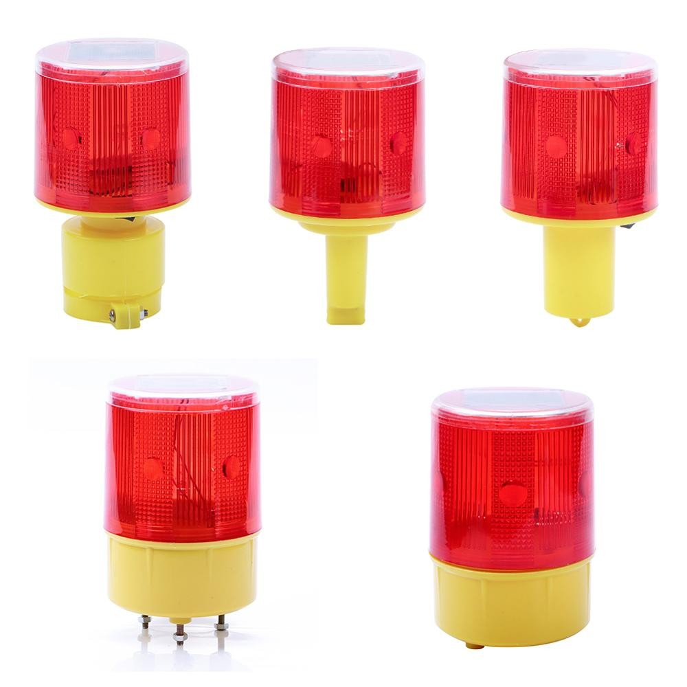 Jual LED Solar Strobe Warning Red Light For Night Road Construction ...