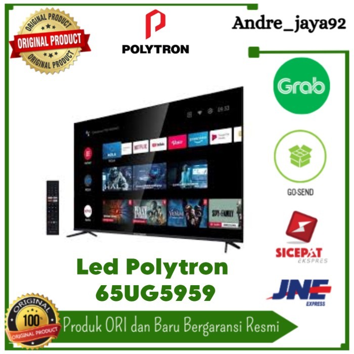 Jual Led Tv 4K Ultra HD Google TV 65 Inch Smart Cinemax Polytron ...