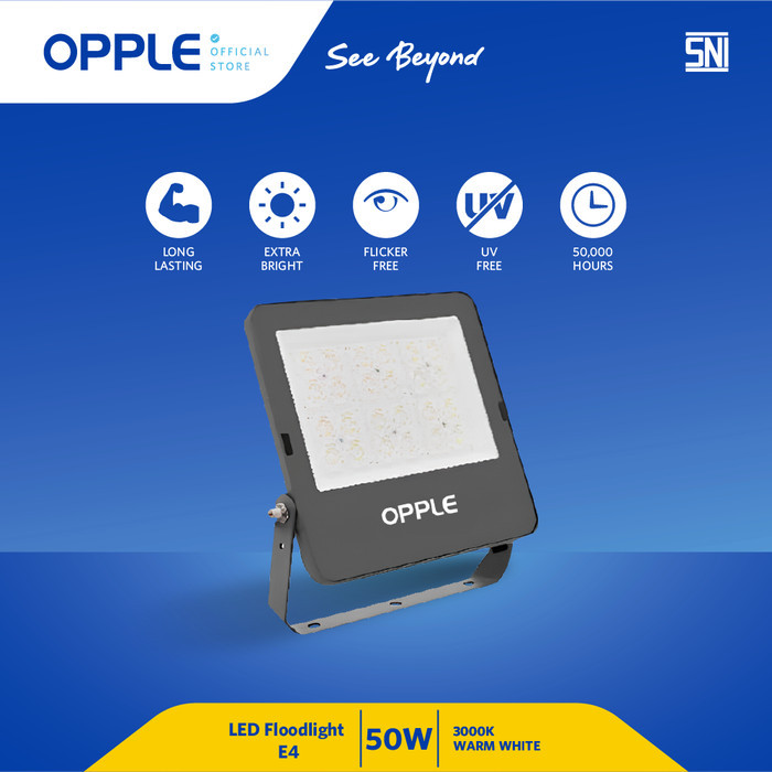 Jual OPPLE Lampu LED Floodlight E4 Lampu Sorot 50W | Shopee Indonesia