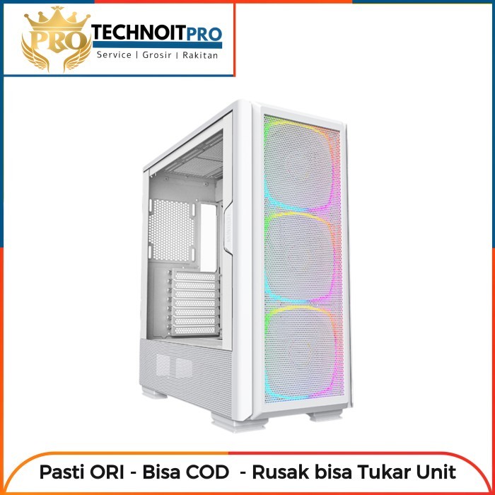 Jual Montech SKY TWO GX ARGB TG micro ATX USB 3.0 + 3 FAN ARGB White | Shopee Indonesia