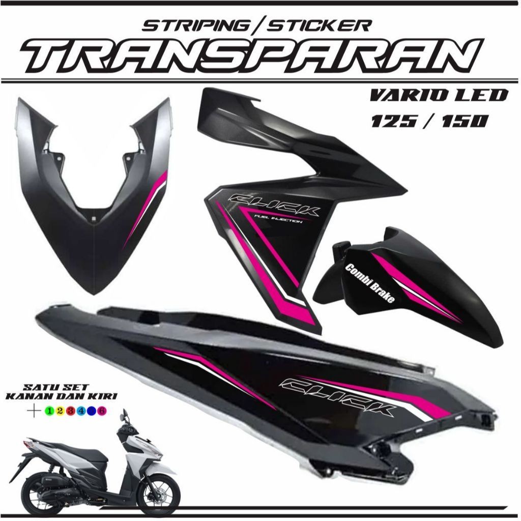 Jual STIKER TRANSPARAN UV / STRIPING TRANSPARAN VARIO LED OLD CLICK STICKER VARIO 125 /150 MODEL ...