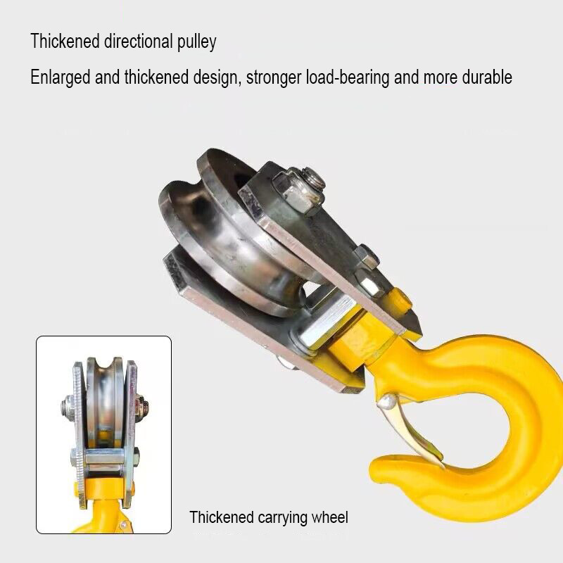 Jual Lifting Pulley Block Towing Wheel With Hook For Winch Alloy Steel ...