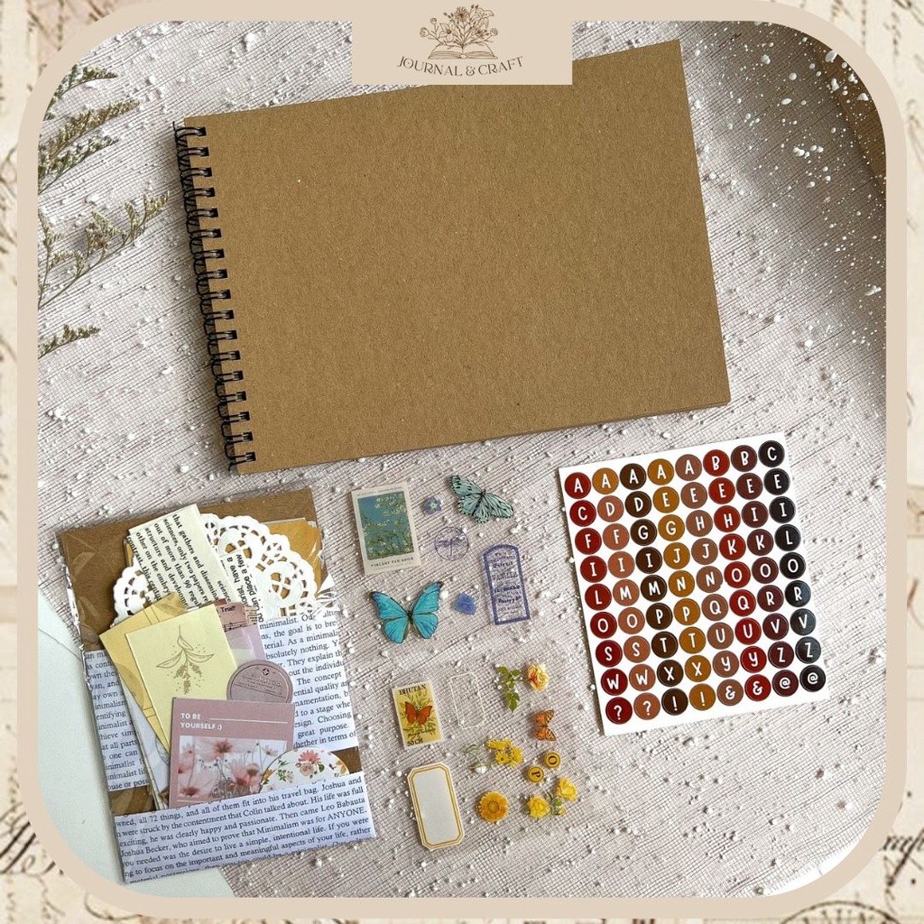 Jual SCRAPBOOK A4 Aesthetic Album vintage story book | Shopee Indonesia