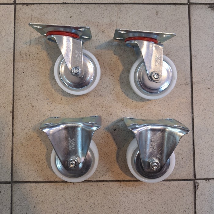 Jual Roda Etalase / Roda Troli / Roda Nilon 3 Inch 1Set ( 2Hidup 2Mati ...