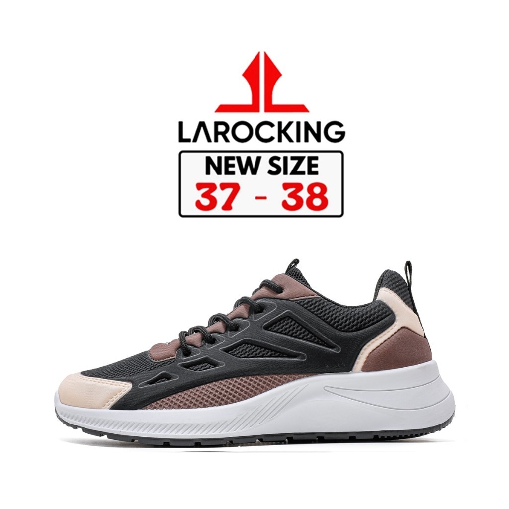 Jual Larocking - Lexa Hitam Coklat | Sepatu Sneakers Running Gym Shoes ...