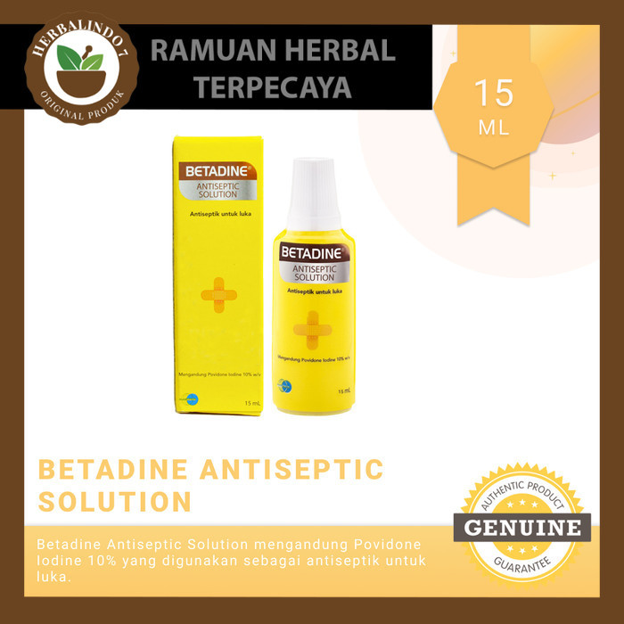 Jual Betadine Antiseptic Salution 5ml / 15ml / 30ml / 60 ml - Variant ...