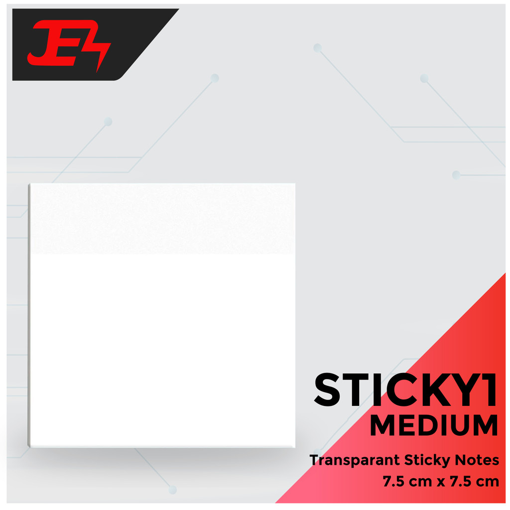 Jual JE Sticky Note Transparan Isi 50 Lembar Waterproof Serbaguna Untuk ...