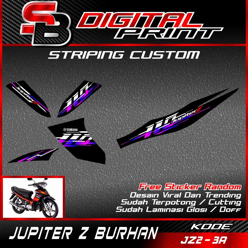 Jual striping jupiter z desain vietnam bahan decal vynil non transparan BY SEMPRONG | Shopee ...