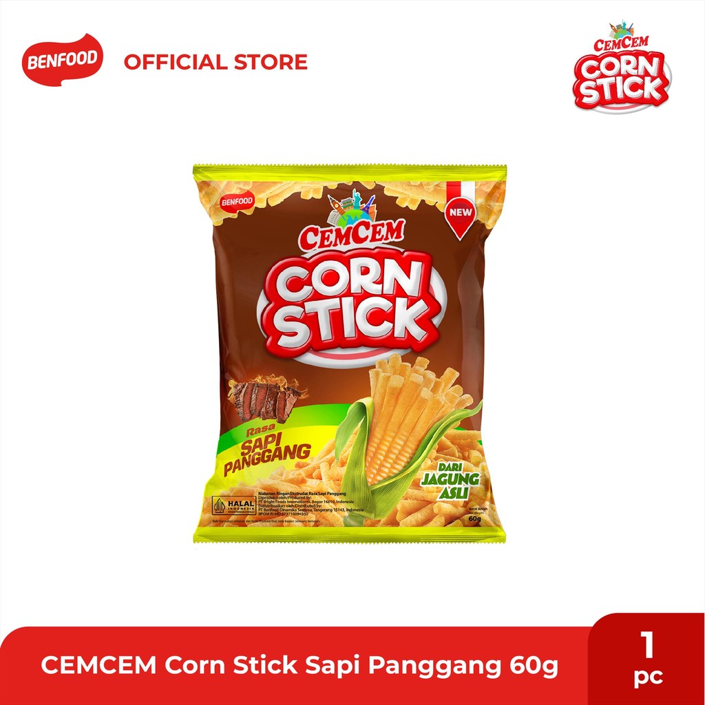 Jual Cemcem Corn Stick Sapi Panggang 60g | Shopee Indonesia