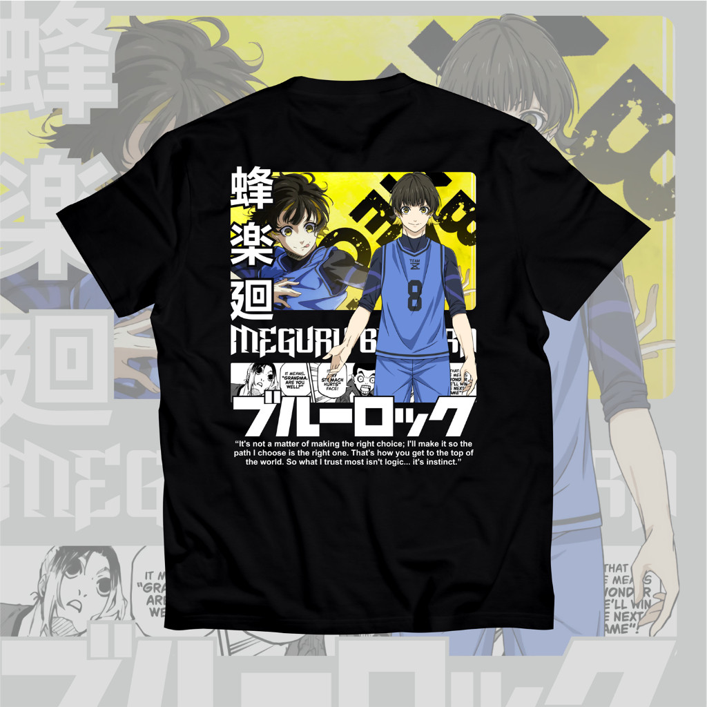 Jual Kaos Meguru Bachira BLUE LOCK 004 Baju Anime katun 24s Jepang T ...