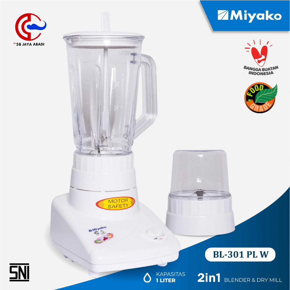 Jual [COD] Blender Miyako Plastik 2 In 1 Putih BL 301 PL W / Pcs ...