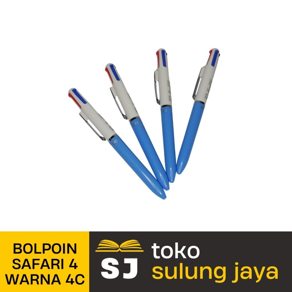 Jual BOLPOIN 4 WARNA SAFARI | PEN SAFARI | PULPEN 4 WARNA | BALLPOINT ...