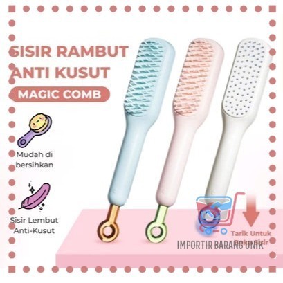 Jual -J412-Sisir Rambut Anti Kusut Magic Comb Sisir Praktis Anti Rontok ...
