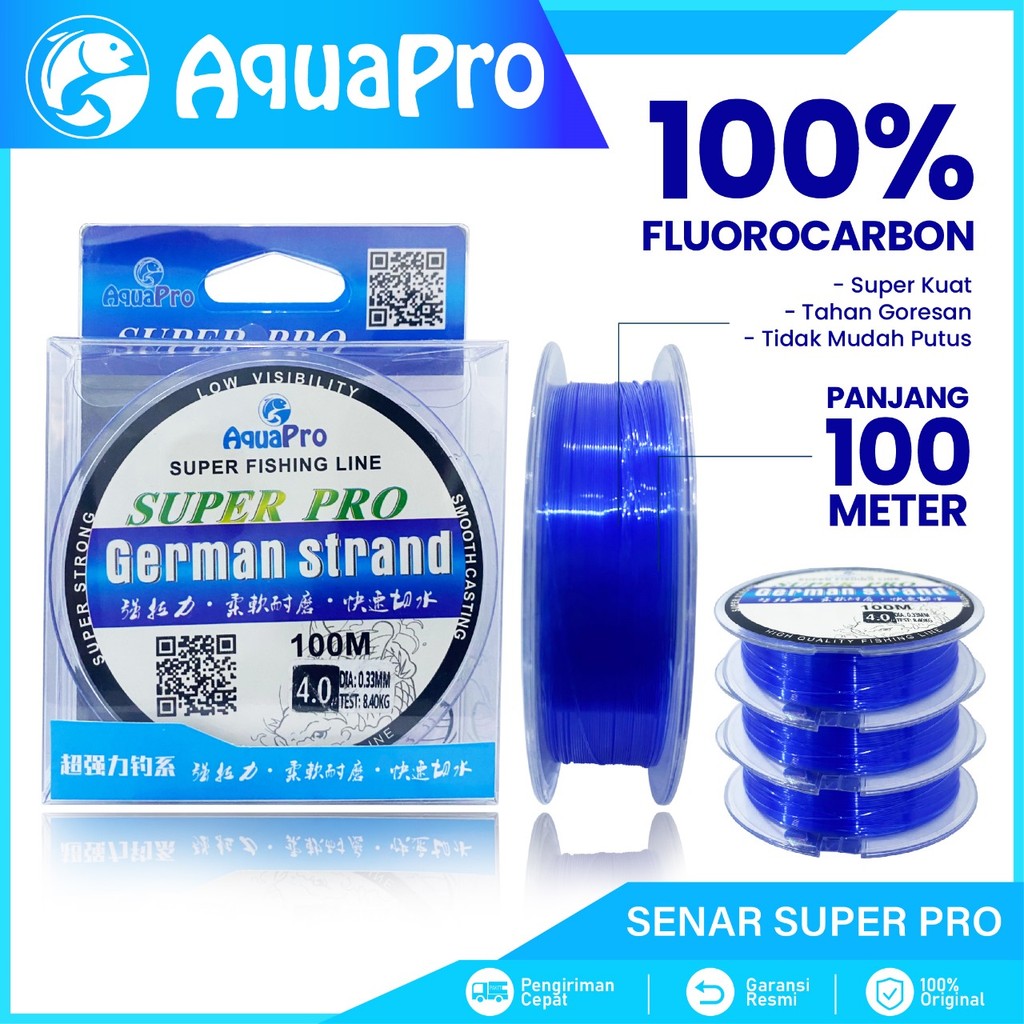 Jual Aquapro Senar Pancing Germany Fishing Line 100M Senar Pancing ...