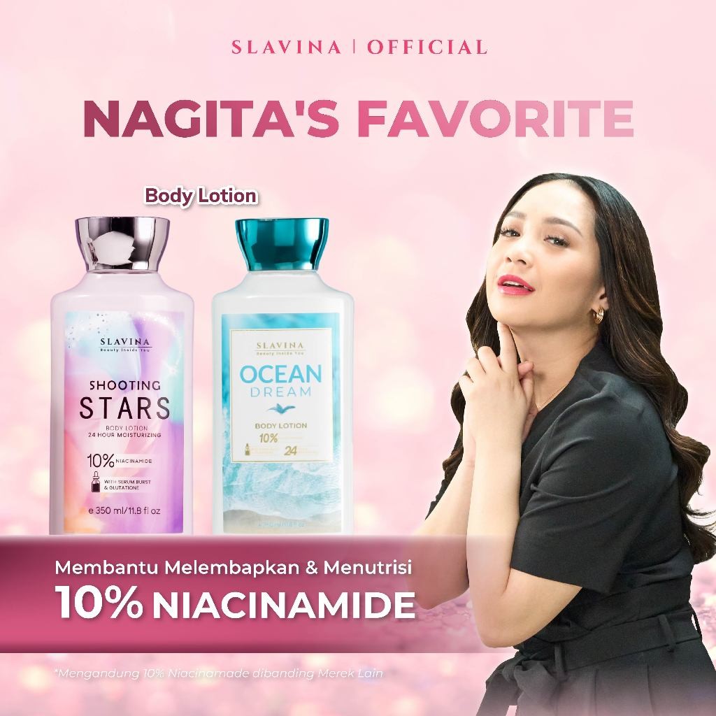 Jual [100% ORIGINAL] SLAVINA Body Lotion Ocean Dream + Shooting Stars ...