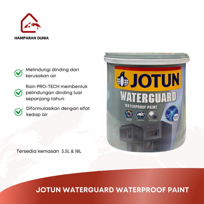 Jual JOTUN WATERGUARD WATERPROOF PAINT - CAT TEMBOK 3.5 LTR | Shopee ...