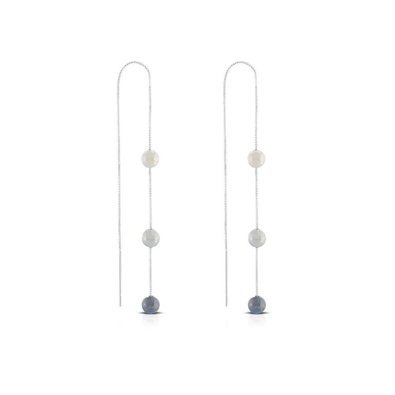 Jual Anting Perak Tricolor Pearl -Tricolor Pearl Silver Earrings ...