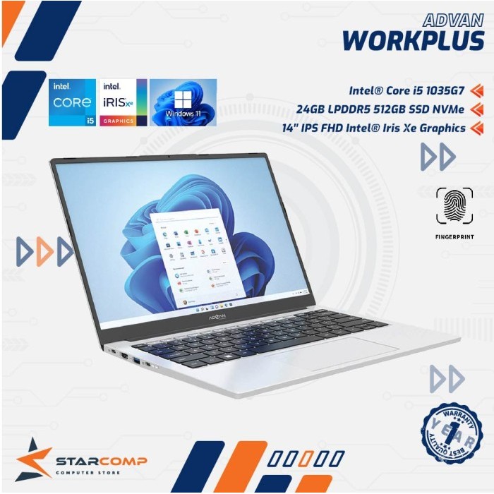 Jual ADVAN WorkPlus Intel Core i5 12600H 24GB 512GB 14" FHD+ IPS WIN11 ...