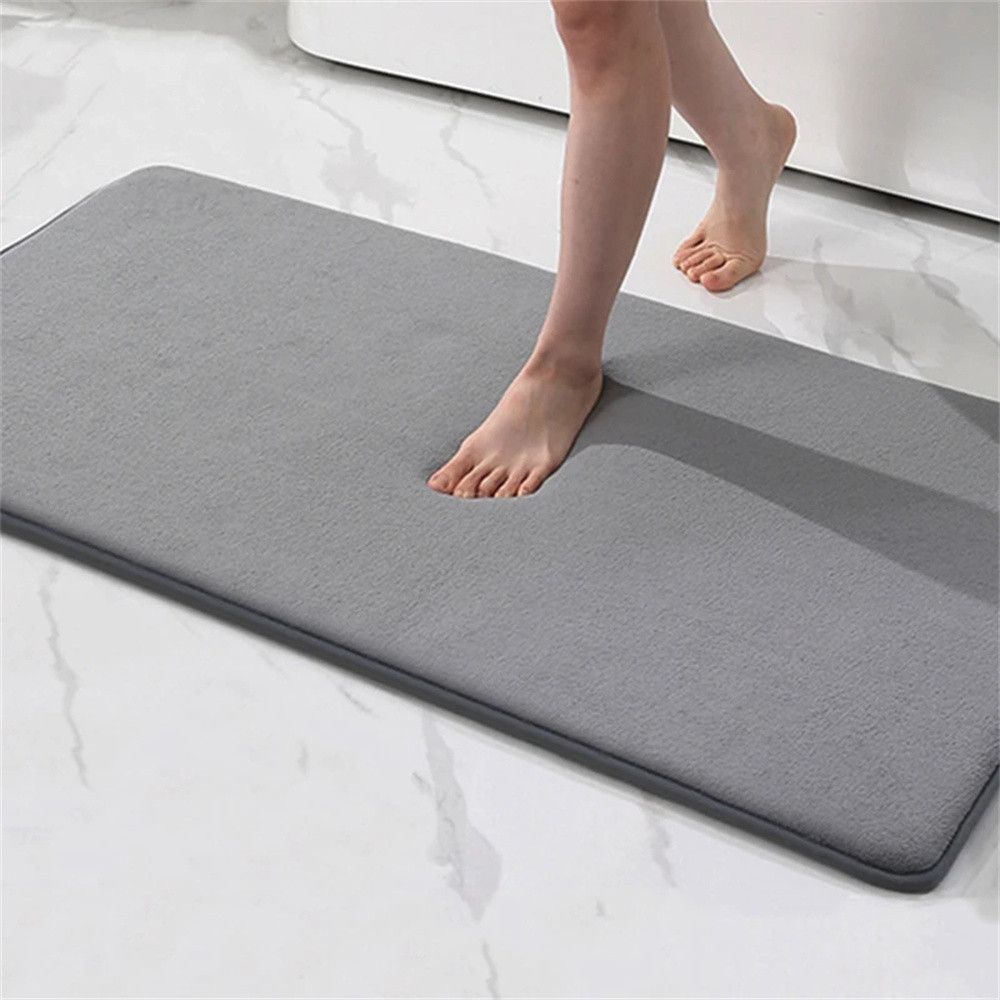 Jual Homaxy Super Absorbent Bath Mat Memory Foam Carpet Non-Slip Toilet ...