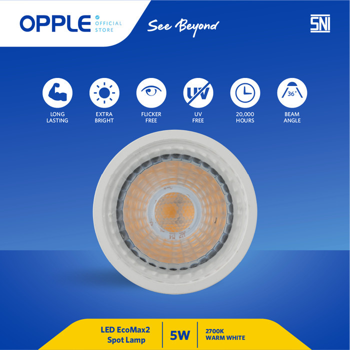 Jual OPPLE Lampu LED EcoMax2 Dimmable Spot Lamp / Spotlight 2700K ...