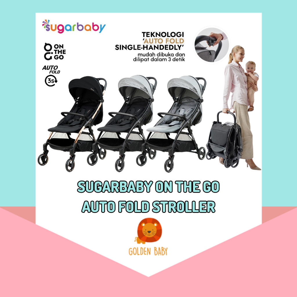 Jual Sugarbaby On The Go Stroller Auto Fold | Kereta Dorong Bayi ...