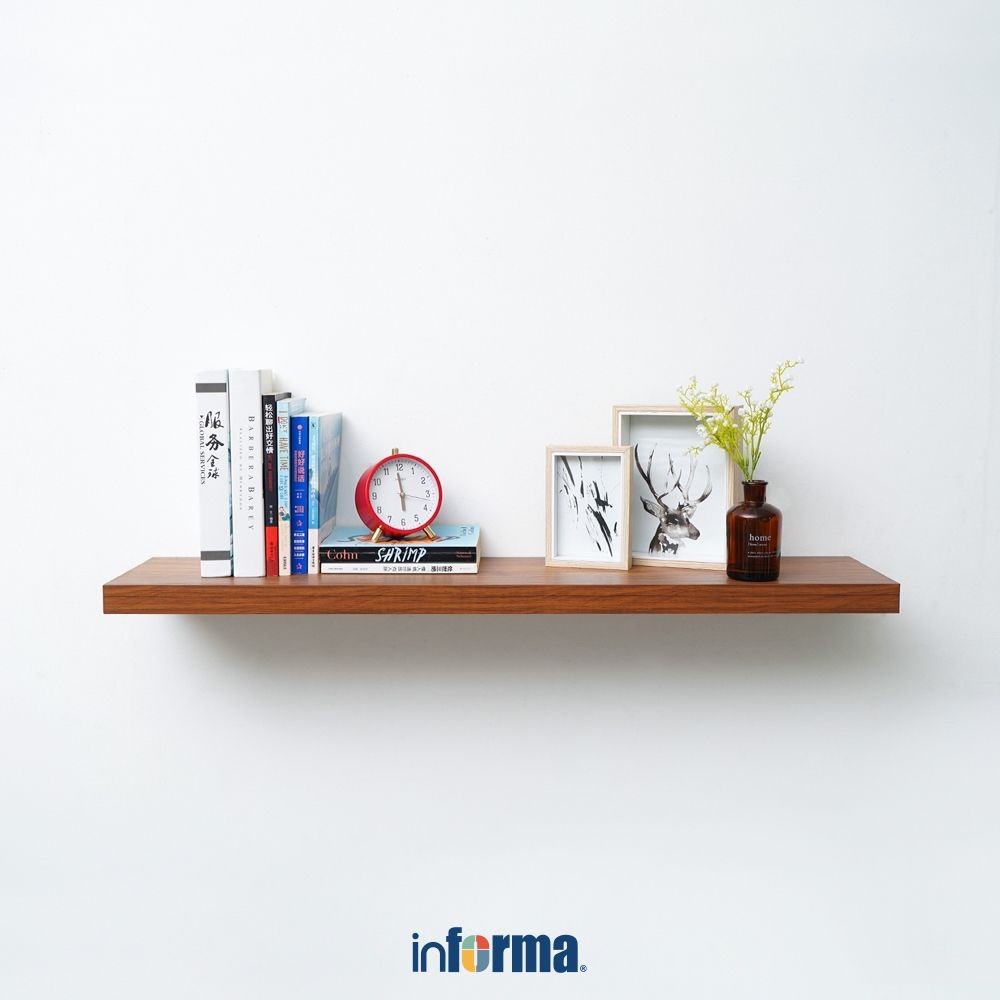 Jual Informa Rak Dinding 100 cm - Cokelat Walnut Decorative Wall Shelf ...