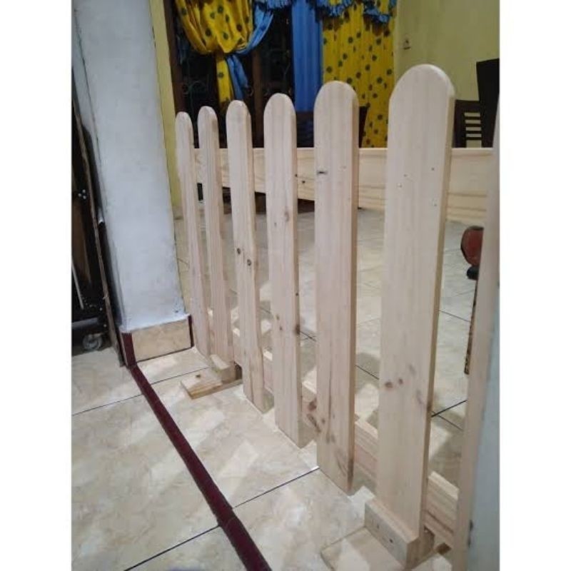 Jual Pagar Kayu Tinggi 80 Cm Pembatas Ruangan Untuk Taman Beranda Pagar ...