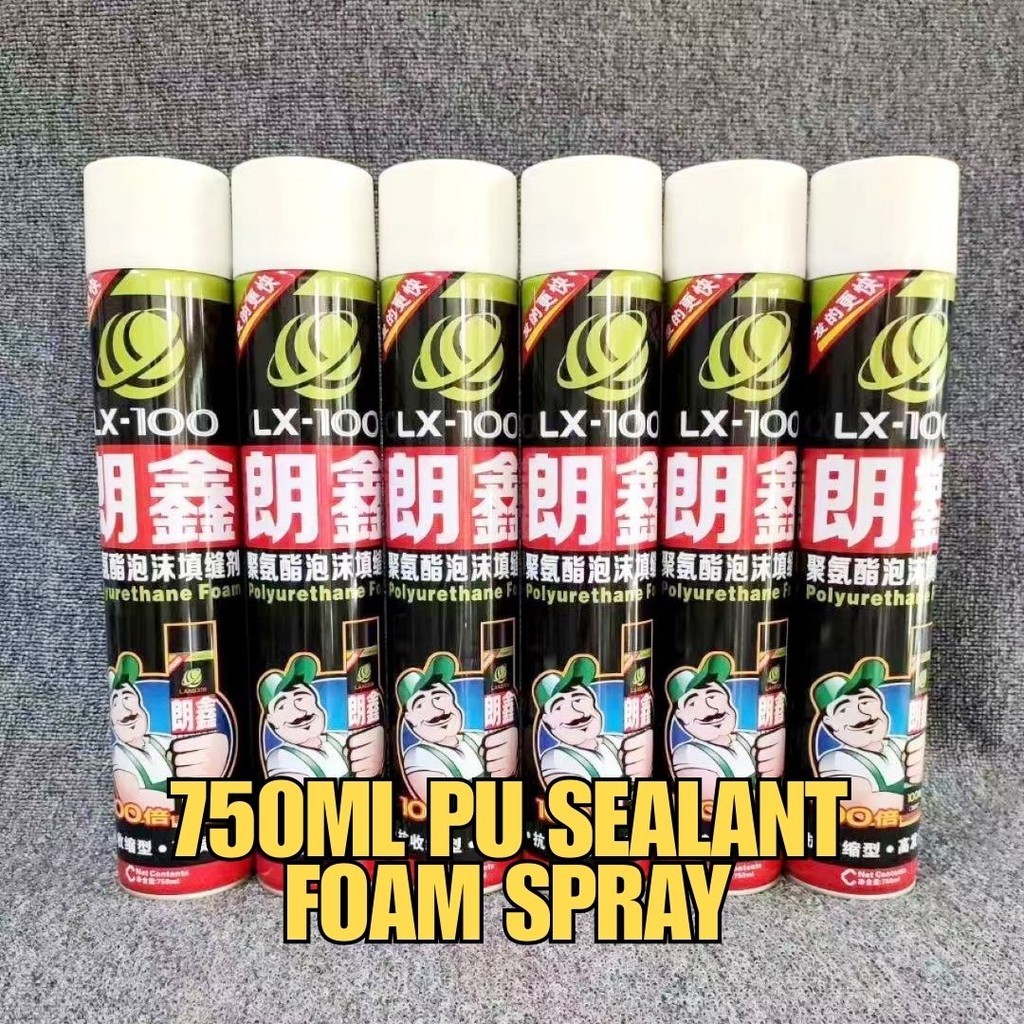 Jual 750ml PU Sealant FOam Spray Busa Serbaguna Lem Poliuretan ...