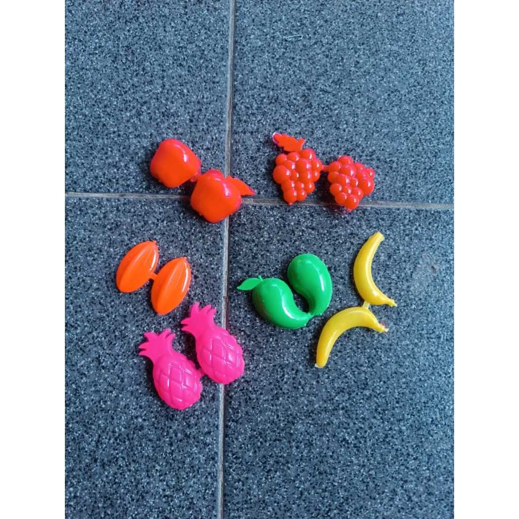 Jual MAINAN BUAH BUAHAN CAMPUR PLASTIK KECIL 10PCS | Shopee Indonesia