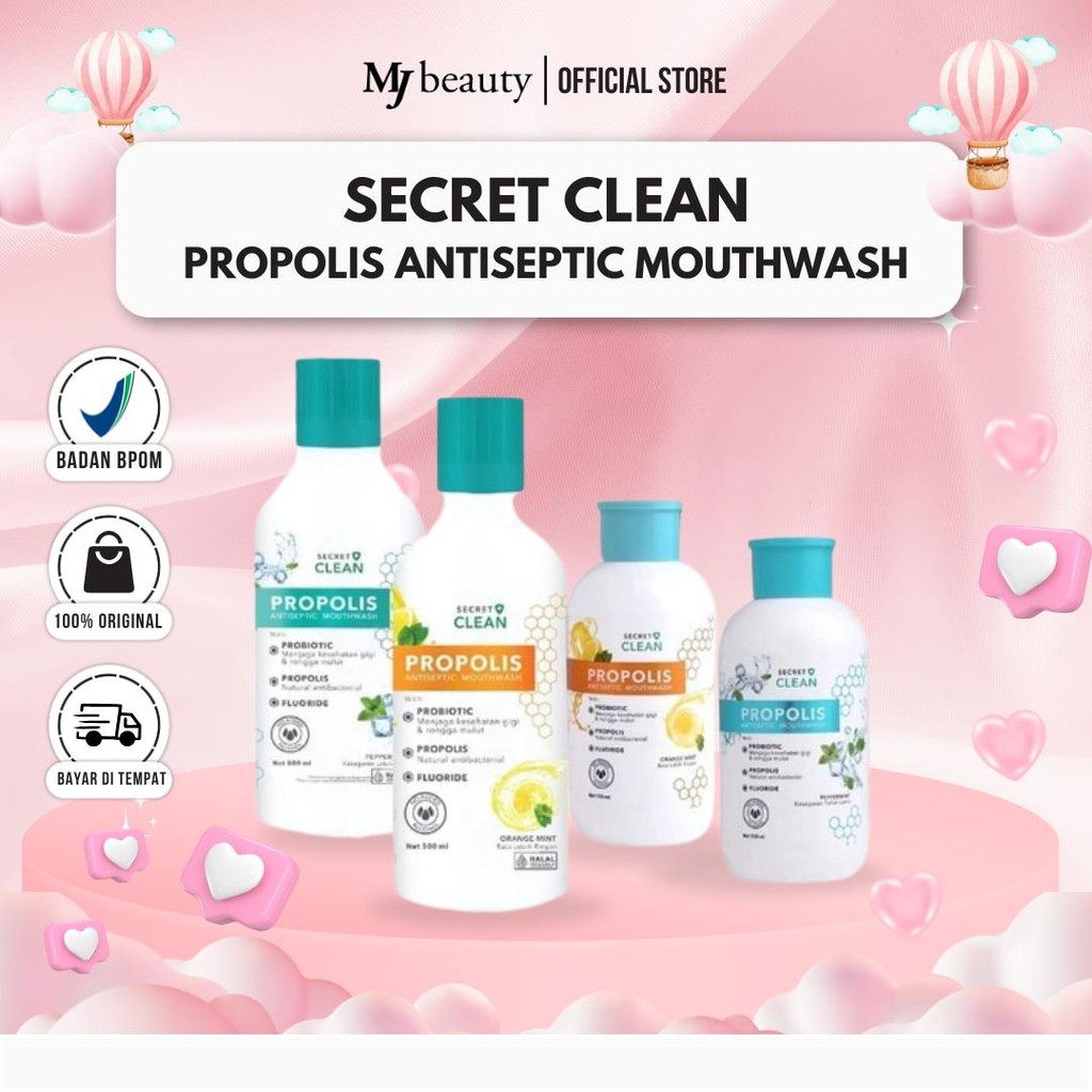 Jual Secret Clean Propolis Antiseptic Mouthwash 150ml, 300ml, 500ml ...