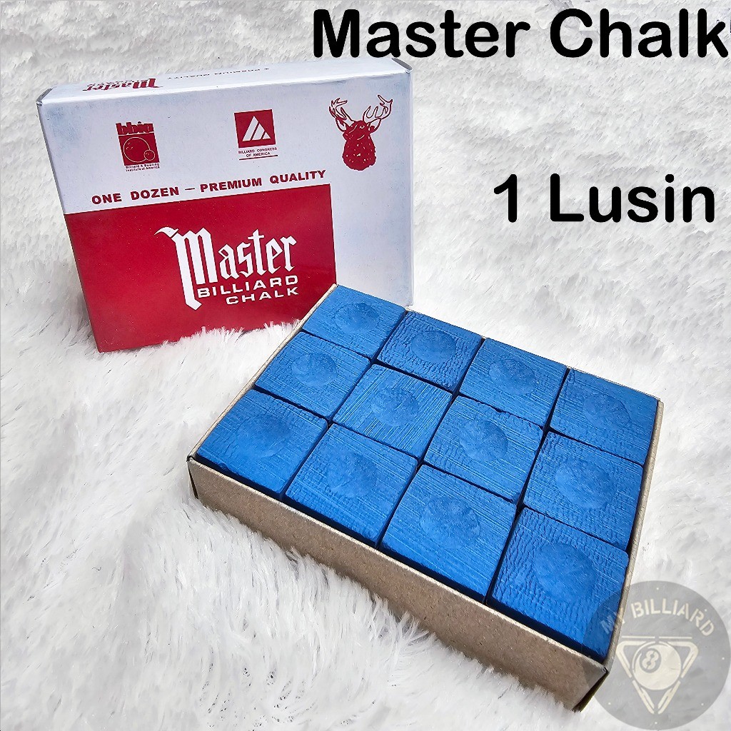 Jual Master Chalk billiard replika 12 pcs kapur biru abu hitam biliard ...