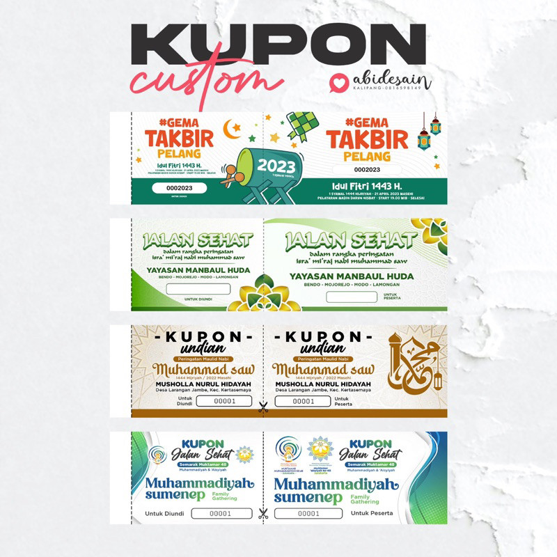 Jual Promo Cetak Kupon Custom, kupon undian, voucher, untuk segala ...
