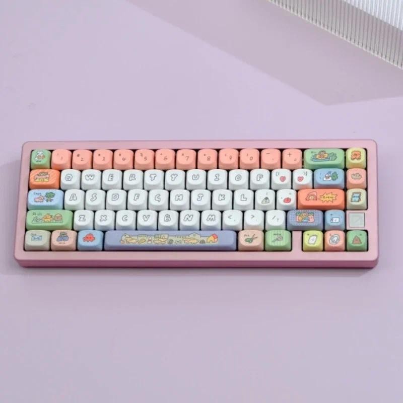 Jual 129 Keys GMK Smiling Face Keycaps PBT Dye Sublimation Key Cap MOA ...