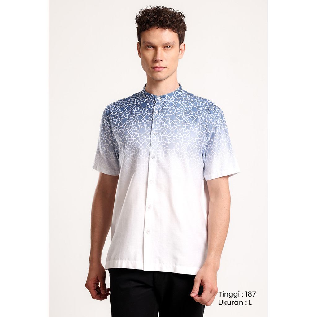 Jual MANZONE - Kemeja Shanghai Lengan Pendek Pria Zakari Comfort Fit ...